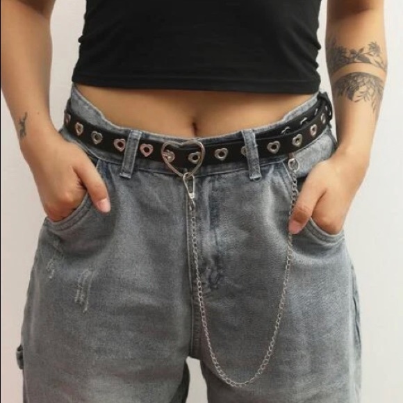 Private Label | Accessories | Nwt Black Adjustable Chain Detail Belt ...